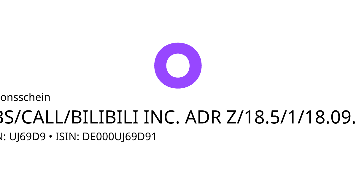 UJ69D9 Chart • DE000UJ69D91 • Chartanalyse Optionsschein auf Bilibili ...
