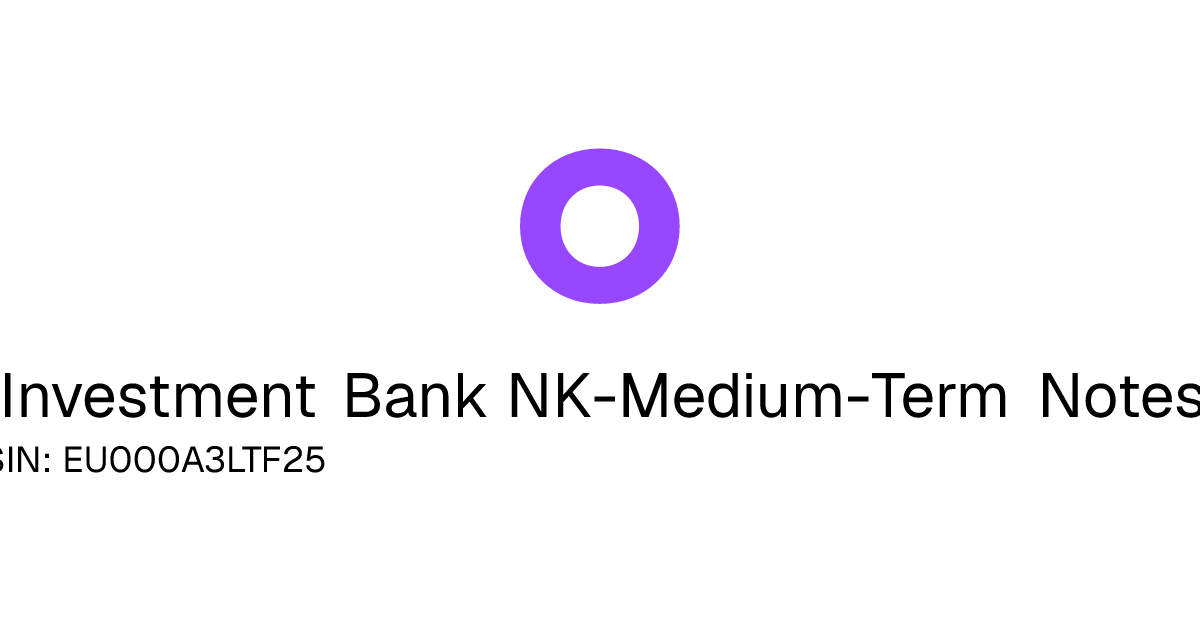 European Investment Bank NK-Medium-Term Notes 2024(29) • EU000A3LTF25 ...
