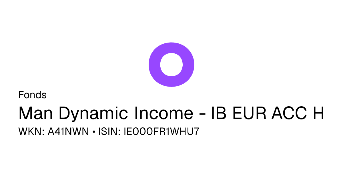 Man Dynamic Income - IB EUR ACC H • A41NWN • IE000FR1WHU7 • onvista