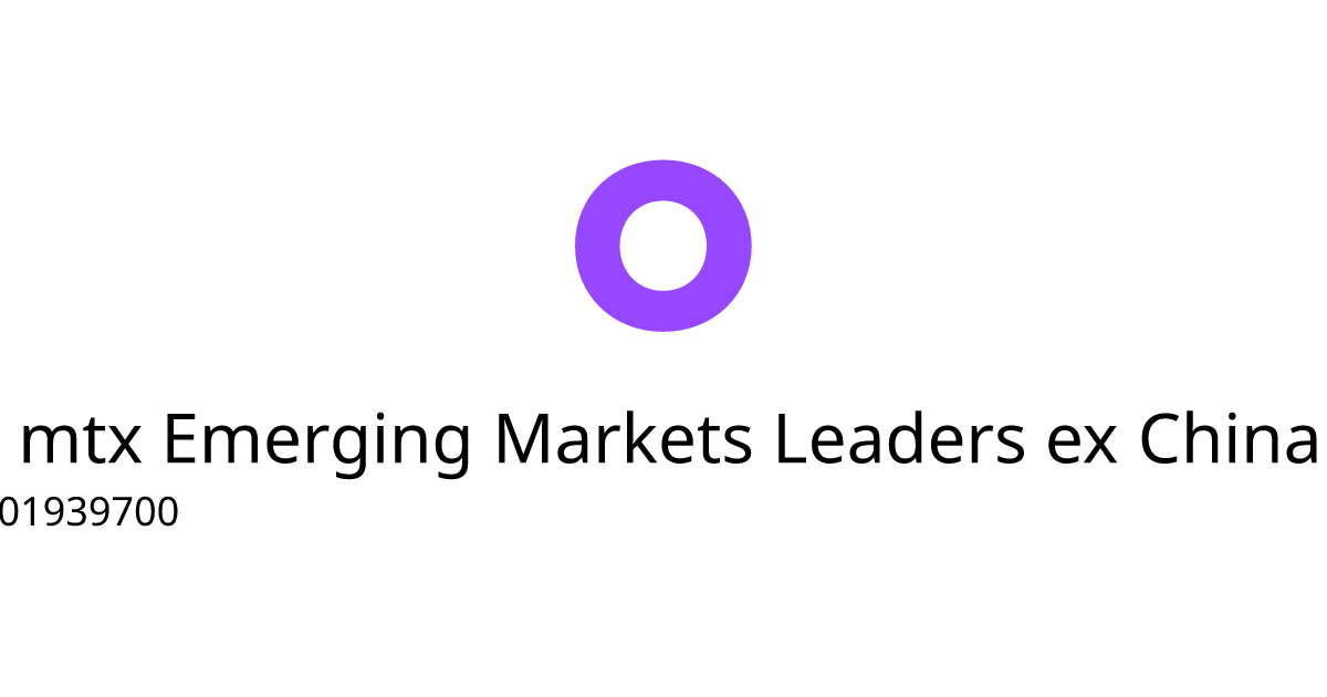 Fonds • VONTOBEL FD-MTX EM.MKT L EX CN ACT.NOM. HR HGD CHF ACC. ON (A3EMMF | LU2601939700) • onvista