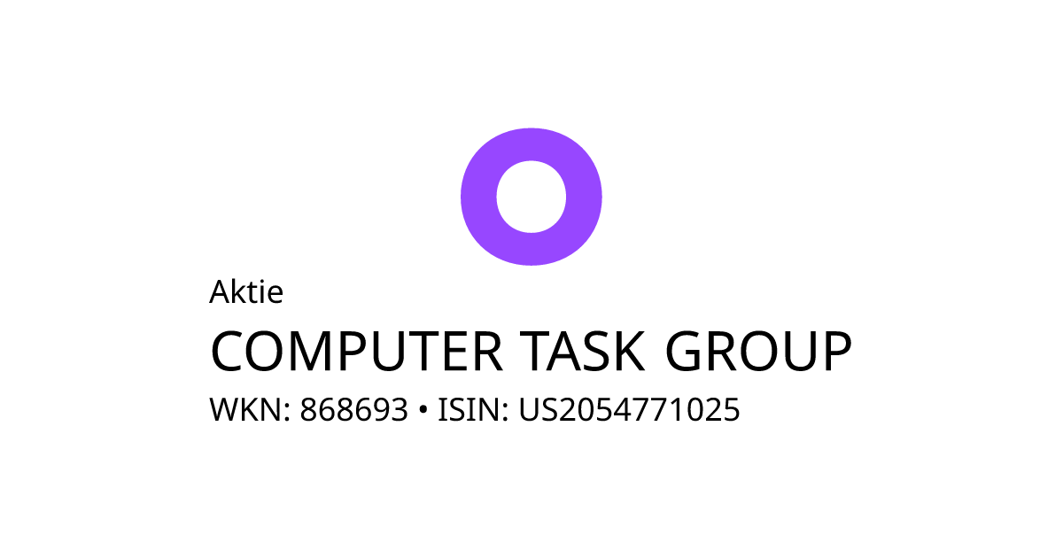 COMPUTER TASK GROUP Aktie • 868693 • US2054771025 • onvista