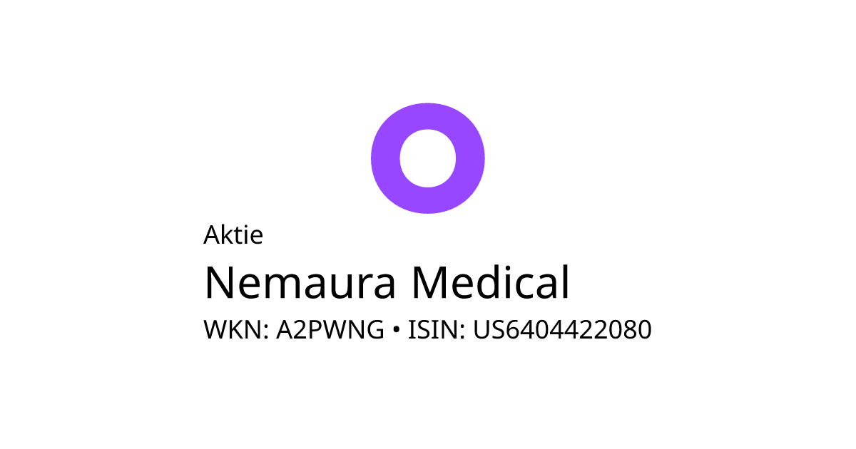 Nemaura Medical Aktie (A2PWNG | US6404422080) • onvista